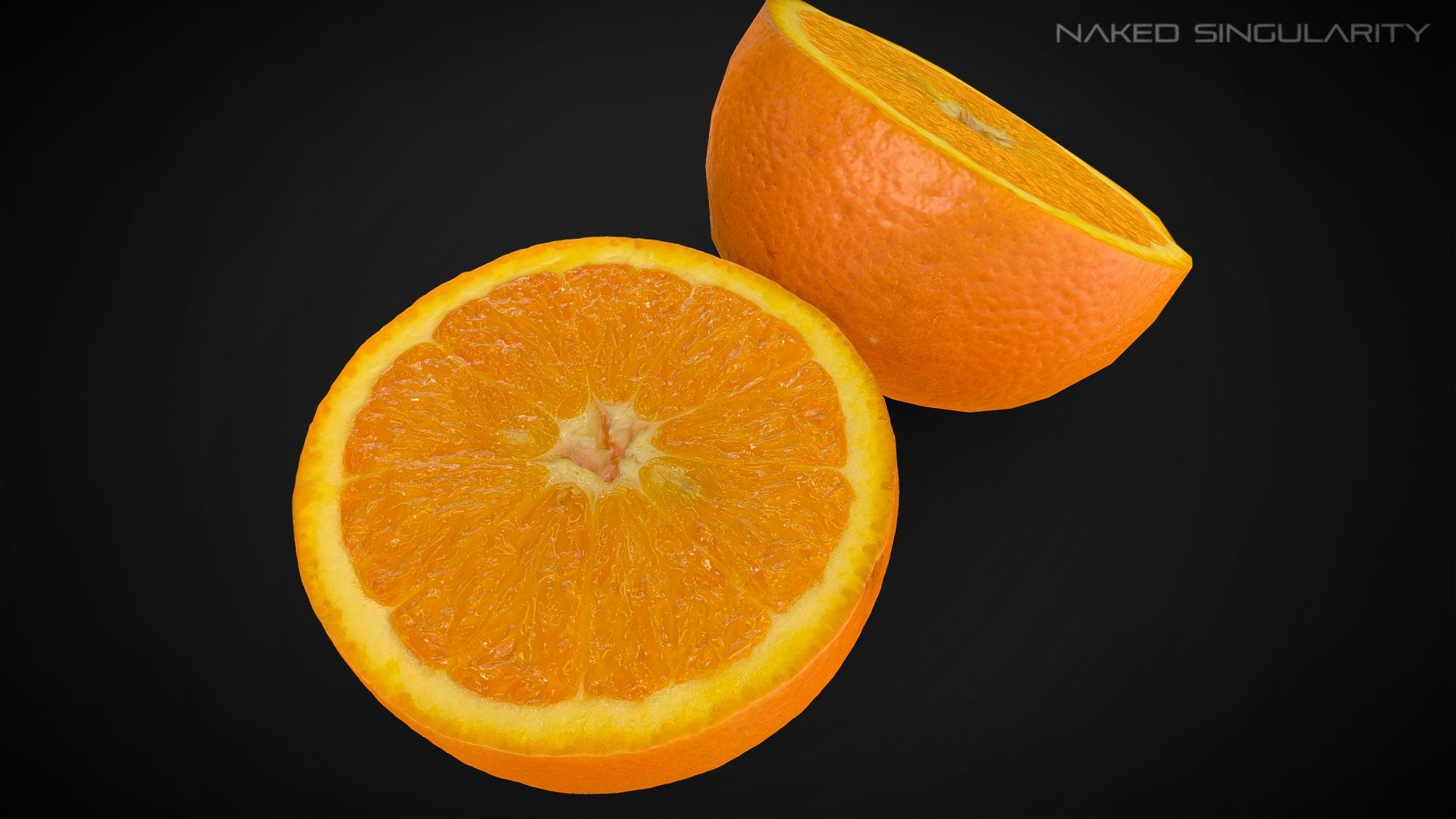 3D scan fruit - Orange half photogrammetry 4K - Buy Royalty Free 3D ...