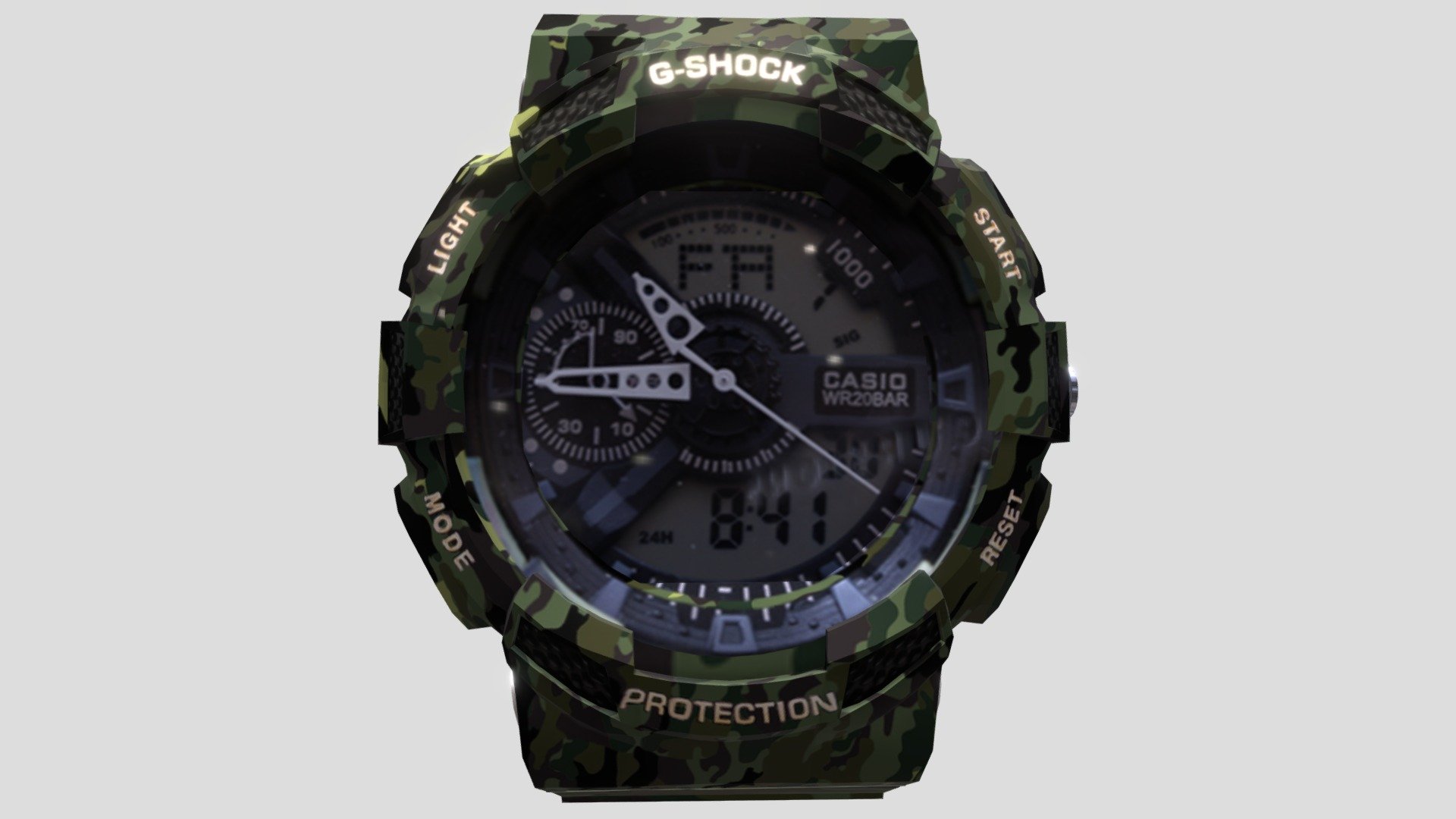 Watch Casio G-Shock Army Lowpoly - Buy Royalty Free 3D model by BehNaM ...