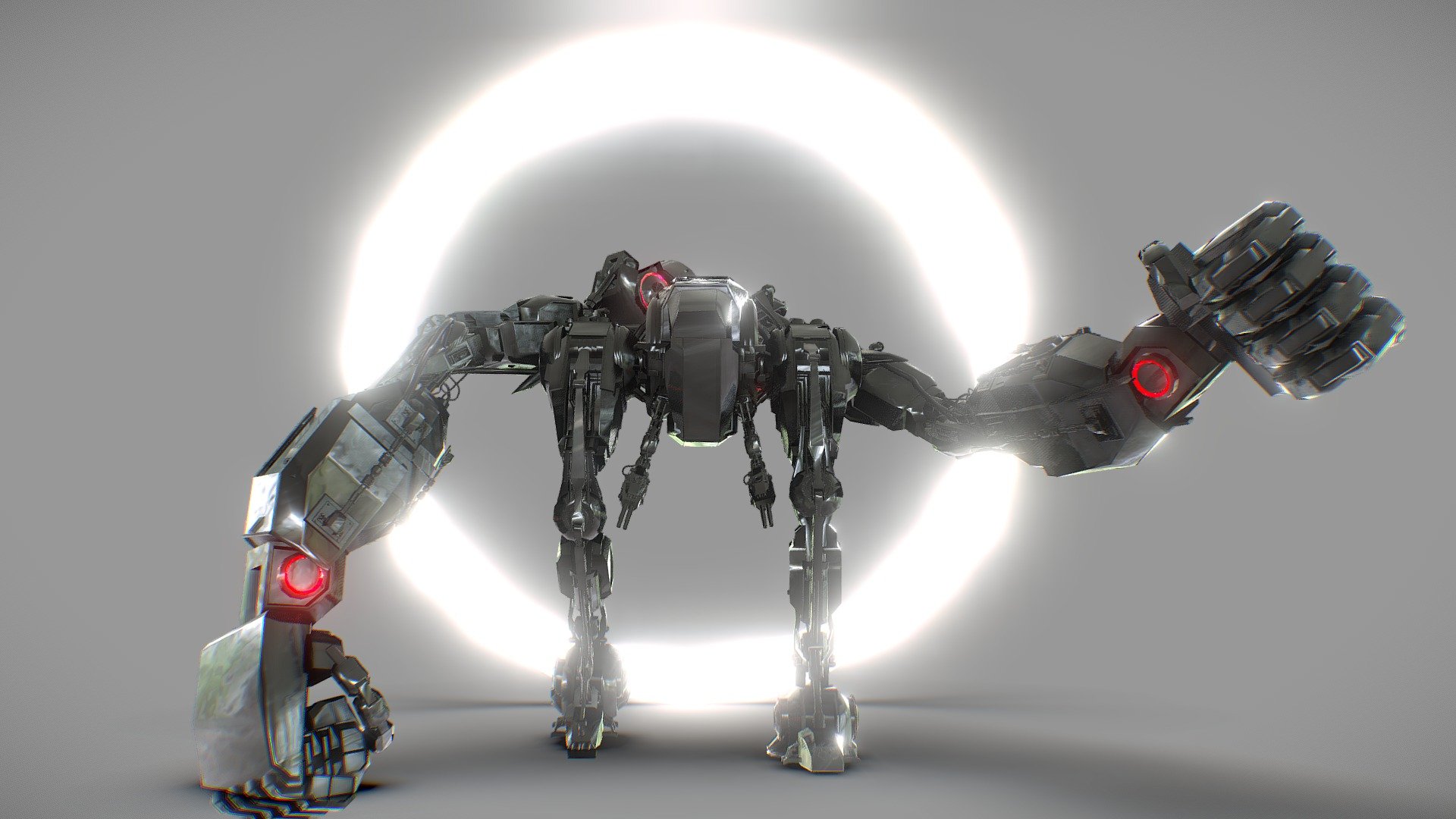 Mech with arms - Download Free 3D model by DaveTse [925fb61] - Sketchfab