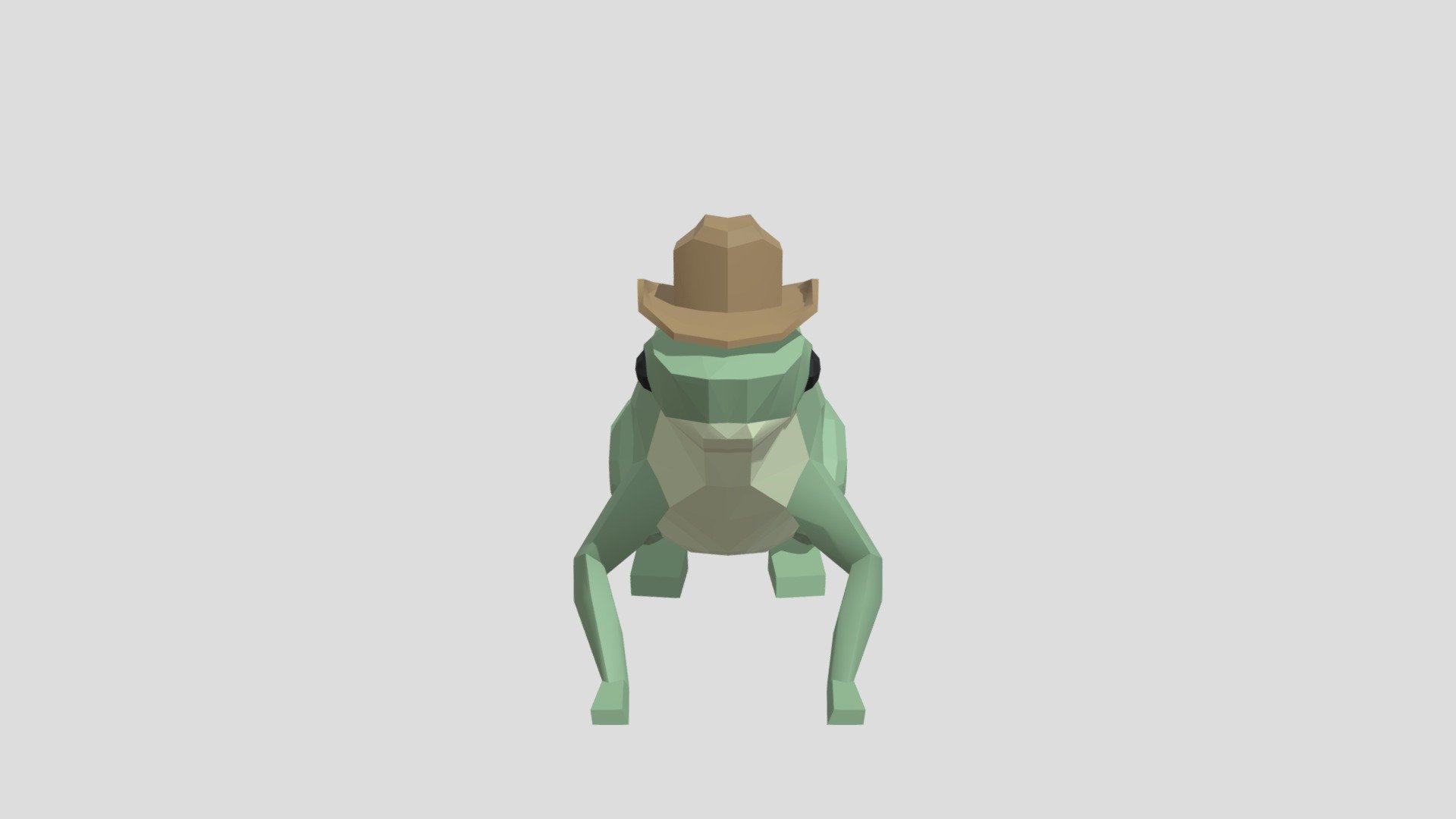 Frog in a Cowboy Hat - 3D model by liquidchung [925feba] - Sketchfab