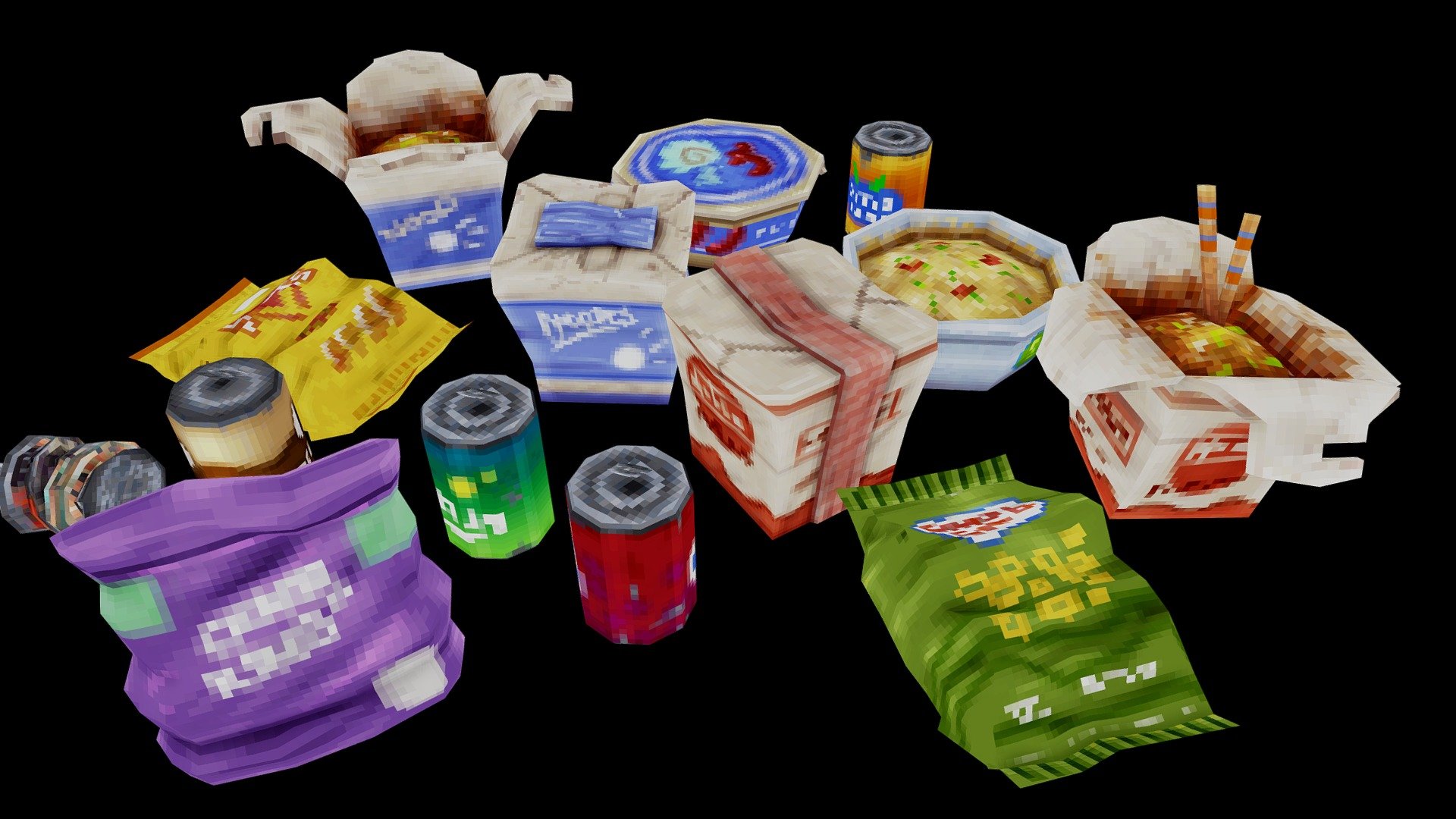 Food props - 3D model by swimclubdunk [92635cd] - Sketchfab