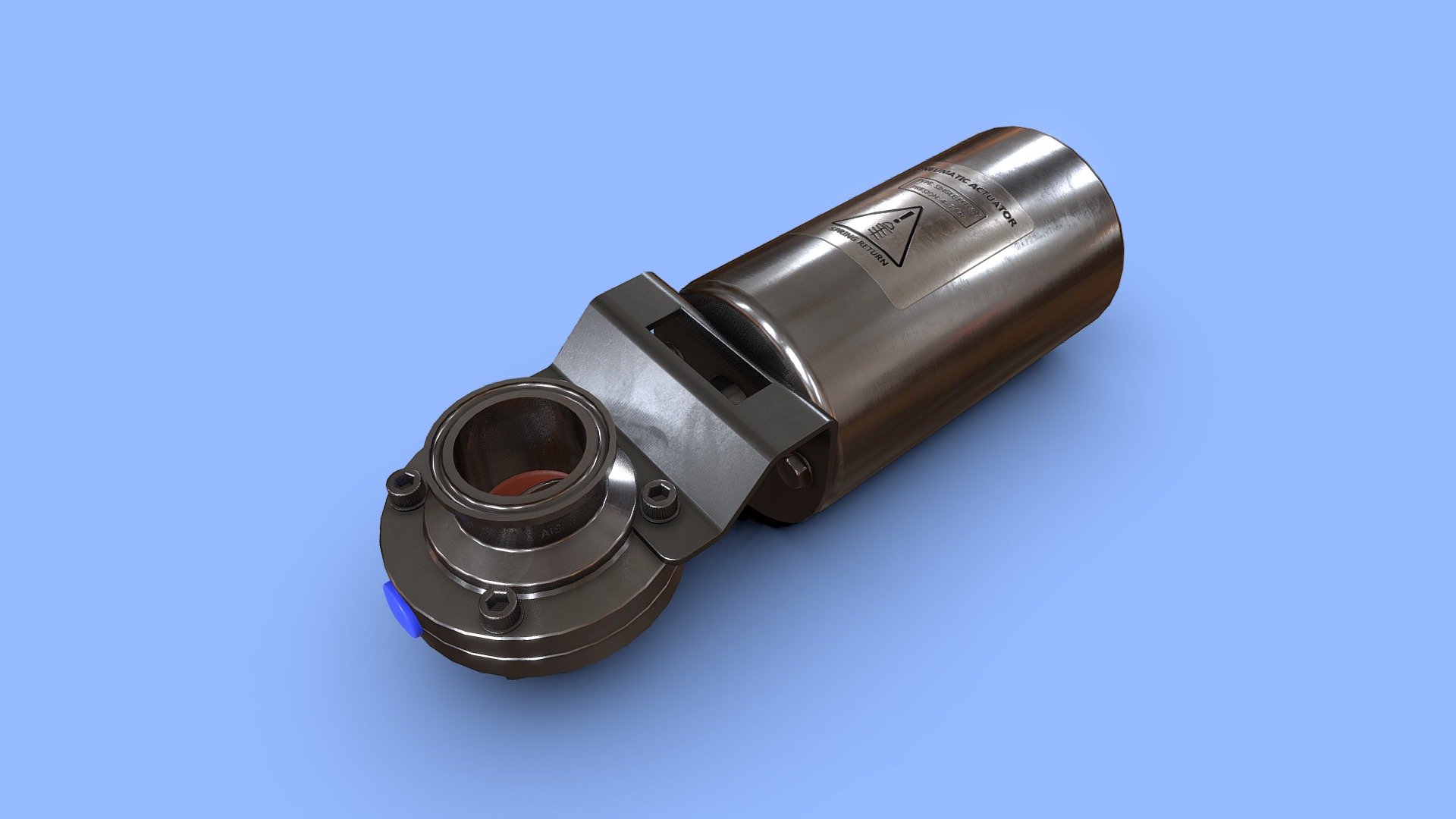 PBR Pneumatic Actuated Valve - Clamp 1.5" - Buy Royalty Free 3D model ...