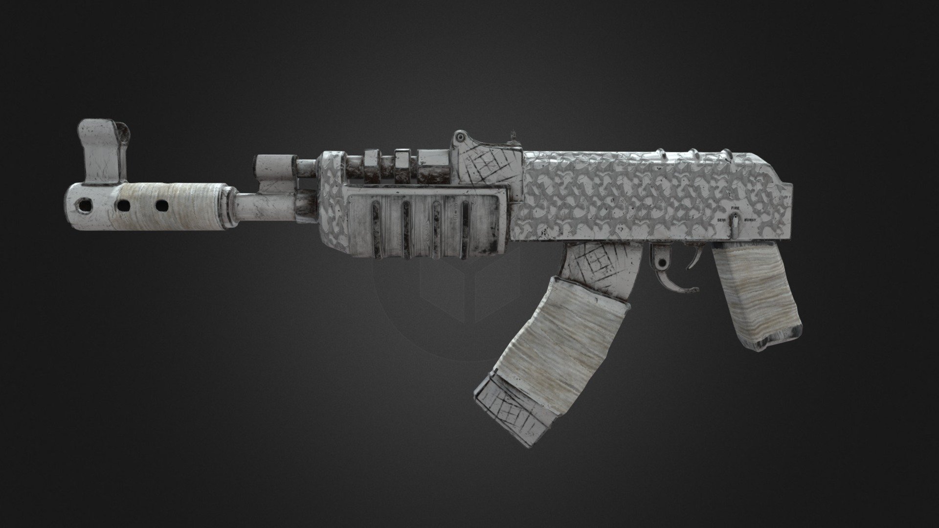 Hiver AK Rust Skin - 3D model by SendoX [926bf97] - Sketchfab