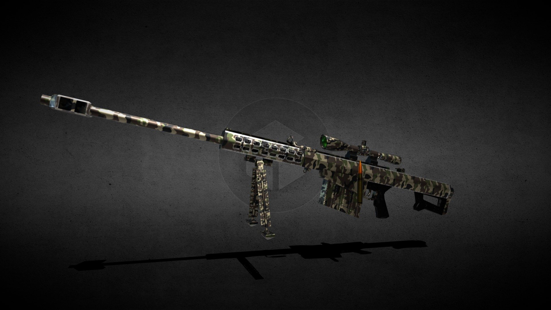 Sniper Gun - 3D model by vipin kumar (@vashu) [926de77] - Sketchfab