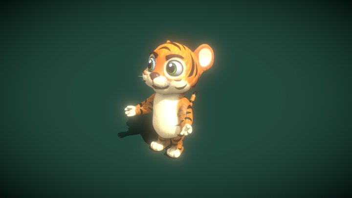 Cartoon-tiger 3D models - Sketchfab
