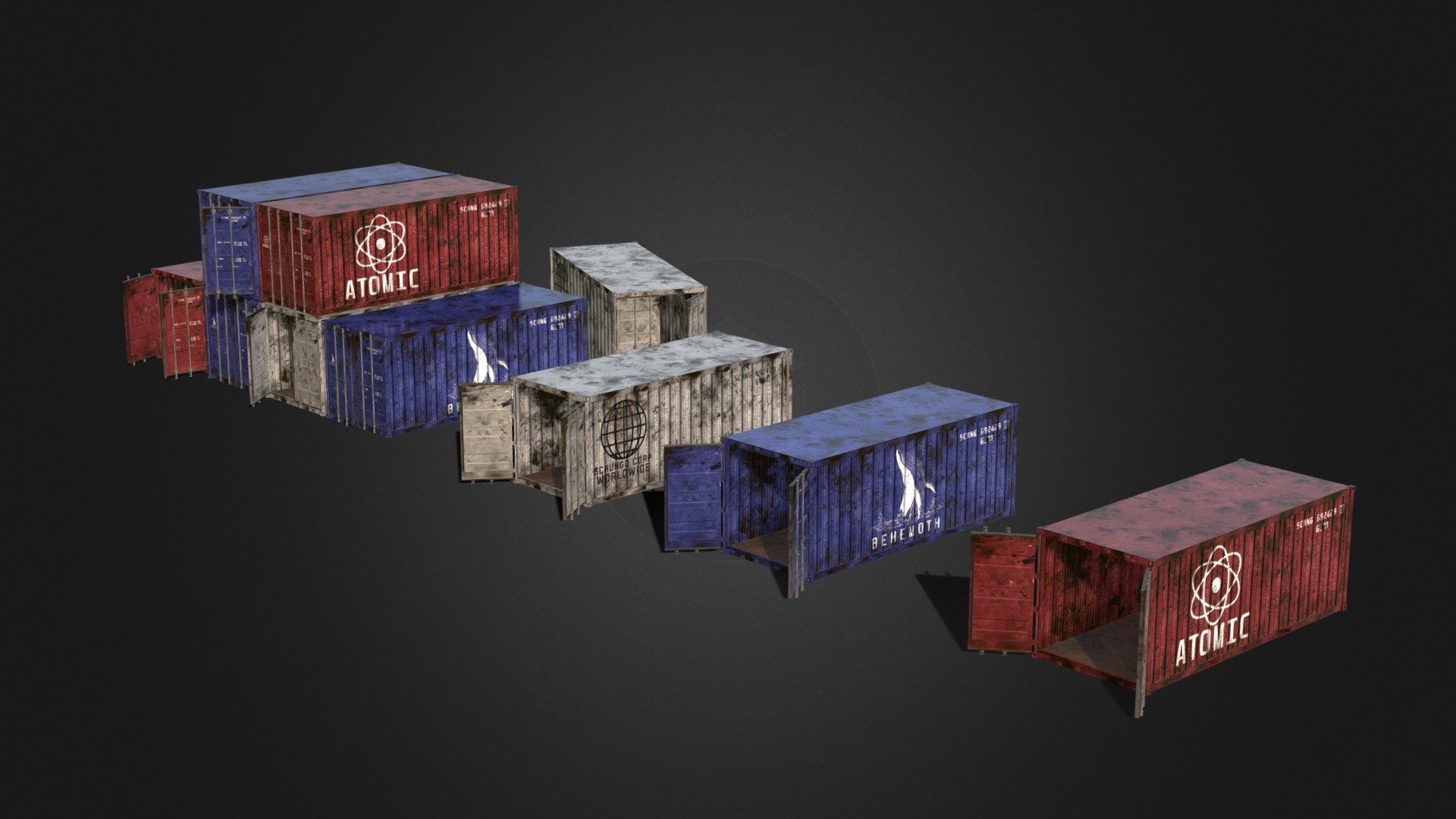 Shipping Containers - Download Free 3D model by Arsen Ismailov ...
