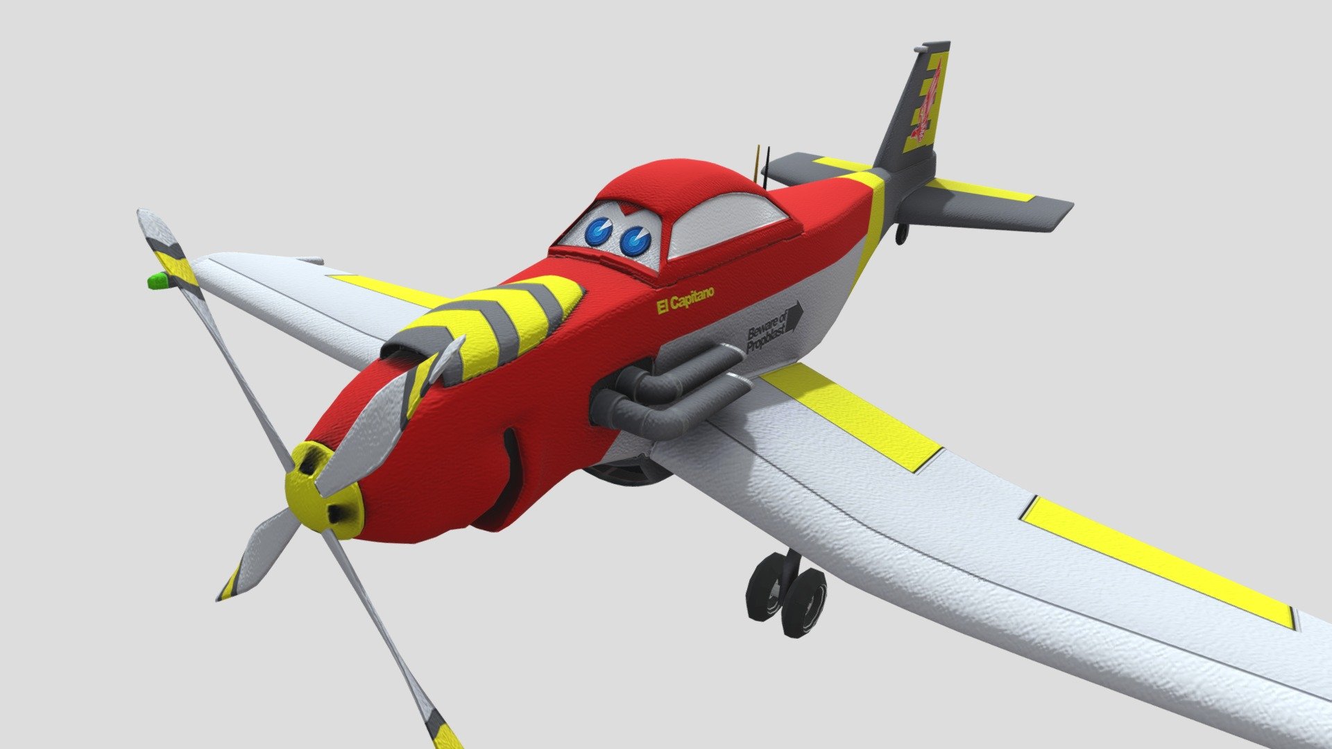 Plane Cartoon - 3D model by epoel_a [9277487] - Sketchfab