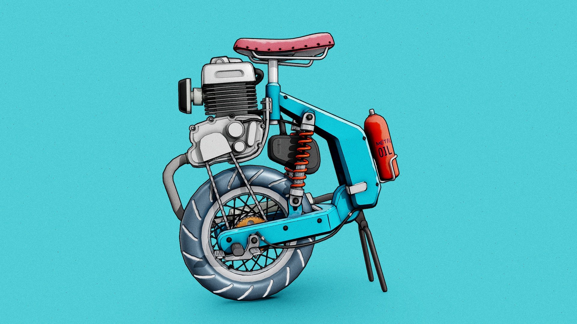 Motorized Unicycle (Monobike) - Buy Royalty Free 3D model by Abdurhman ...