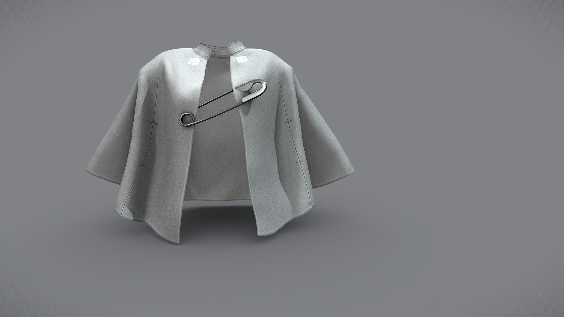 Female Wrapping Cloak With Safety Pin - Buy Royalty Free 3D model by ...