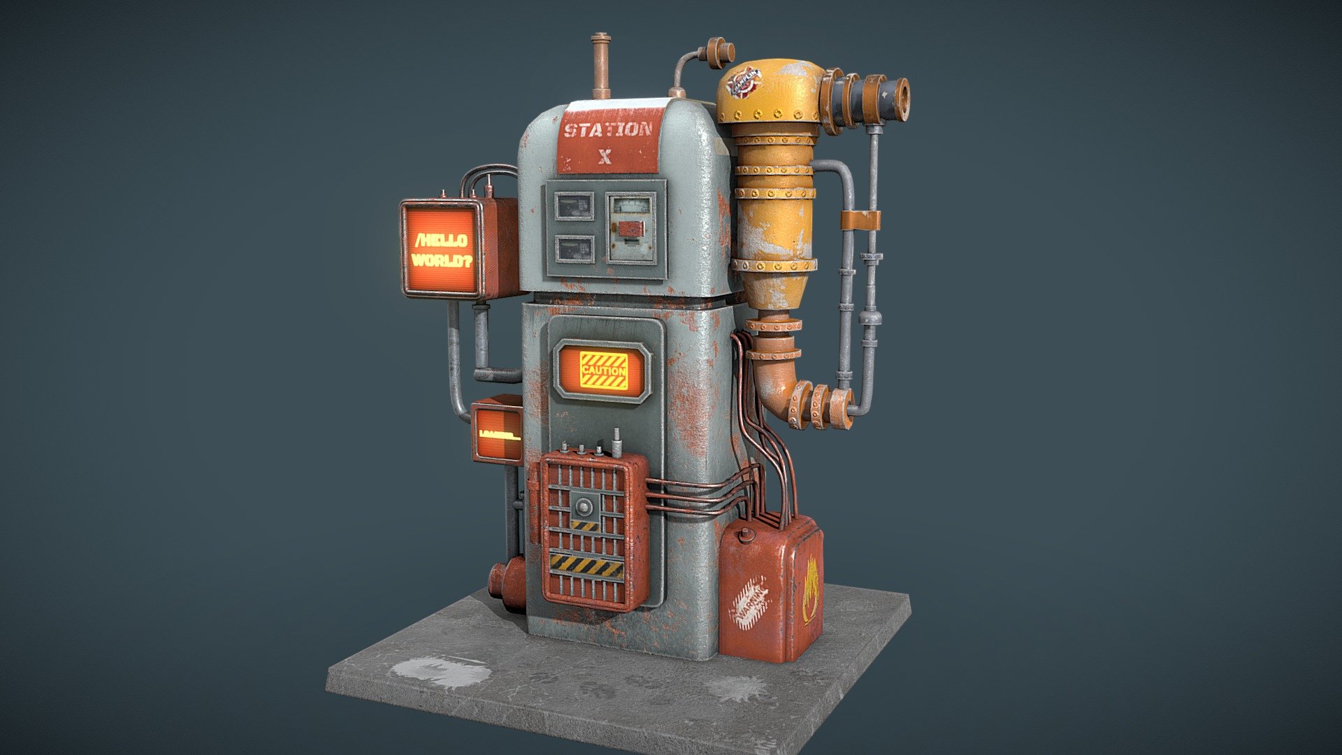Factory Machine - 3D model by Gizem (@itsgizem) [927e4ac] - Sketchfab