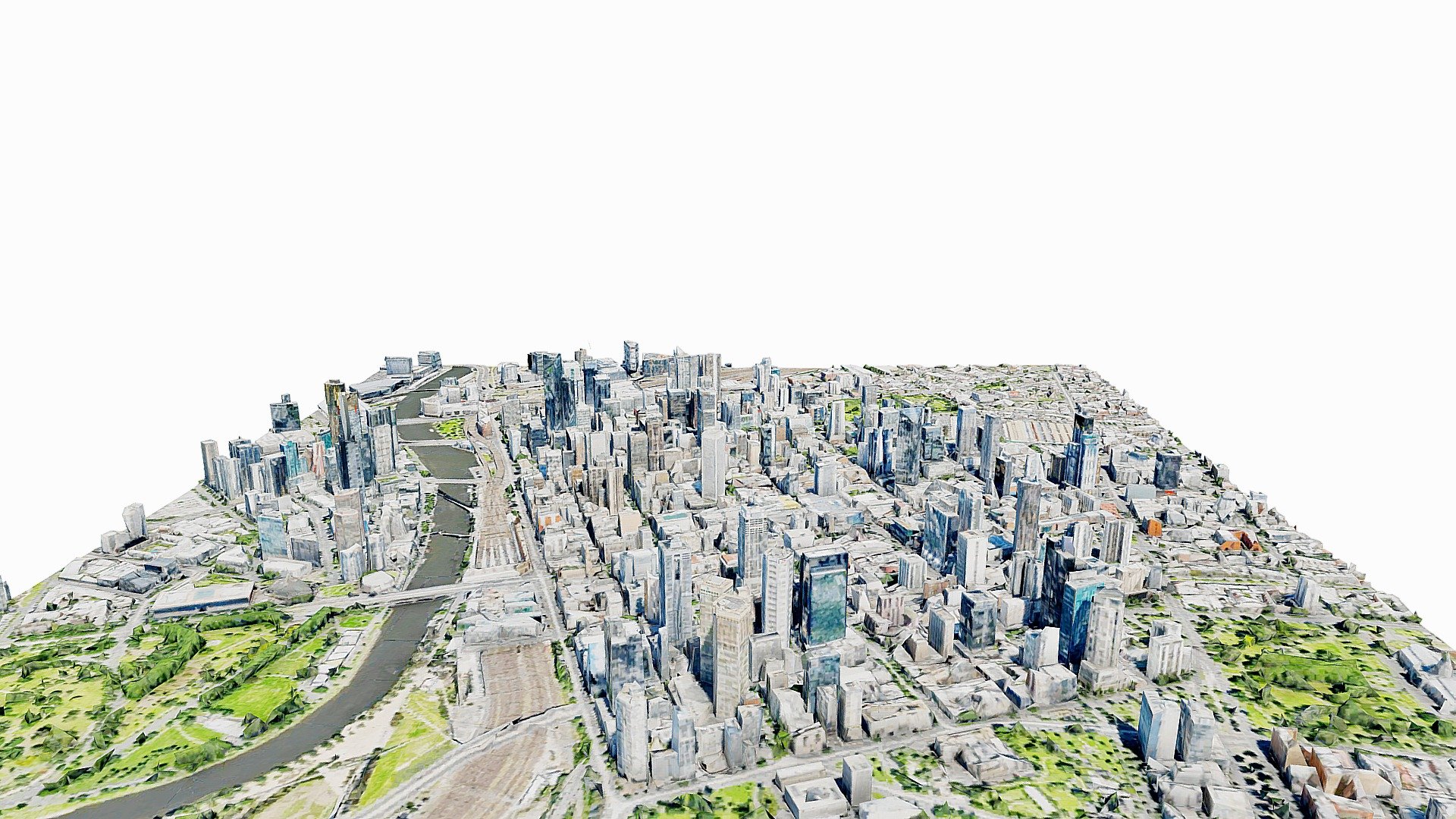 Melbourne,city,building,skyscraper,map,scan - 3D model by SENSIET ...