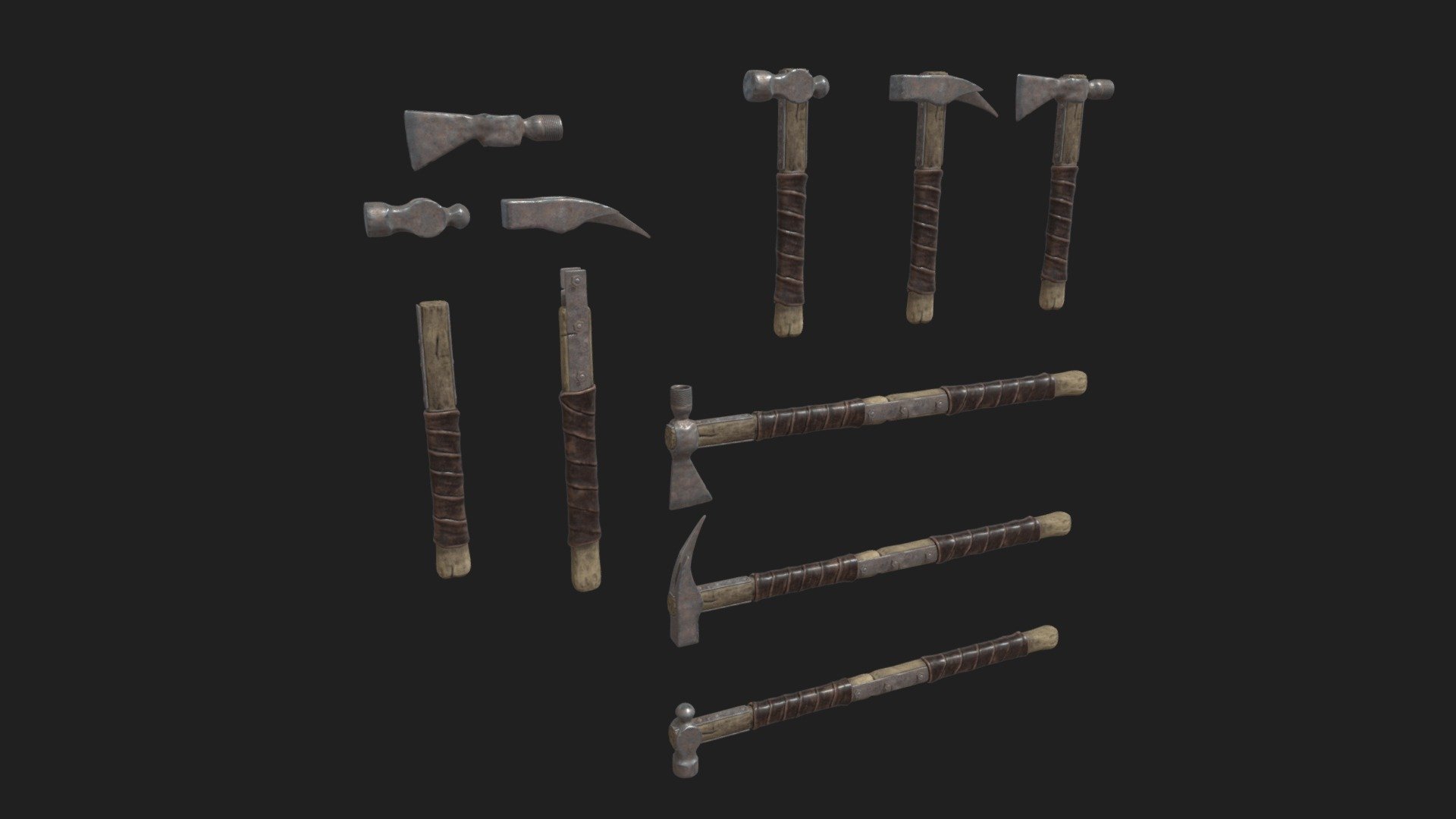Post Apoc Warhammers - Modular set - Download Free 3D model by ...