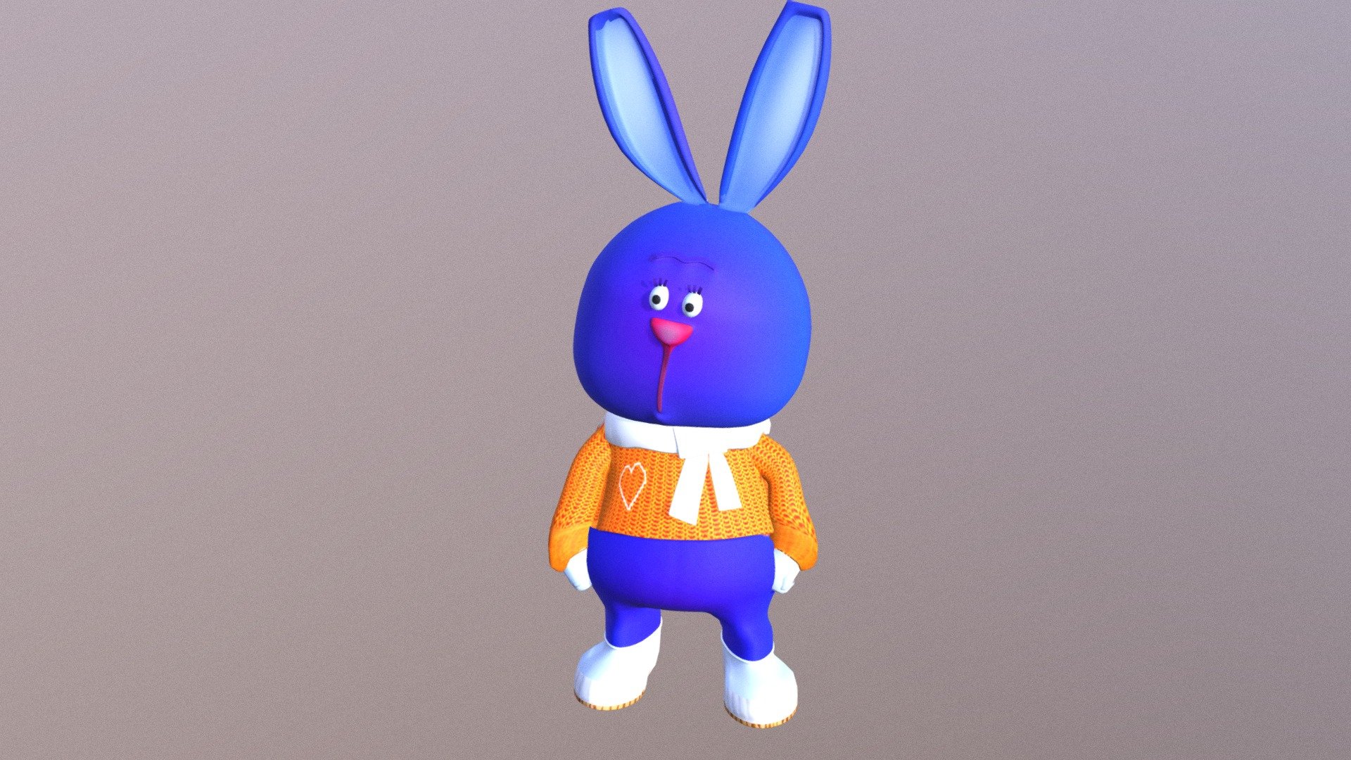 The symbol of the New Year is the blue rabbit. - Download Free 3D model ...