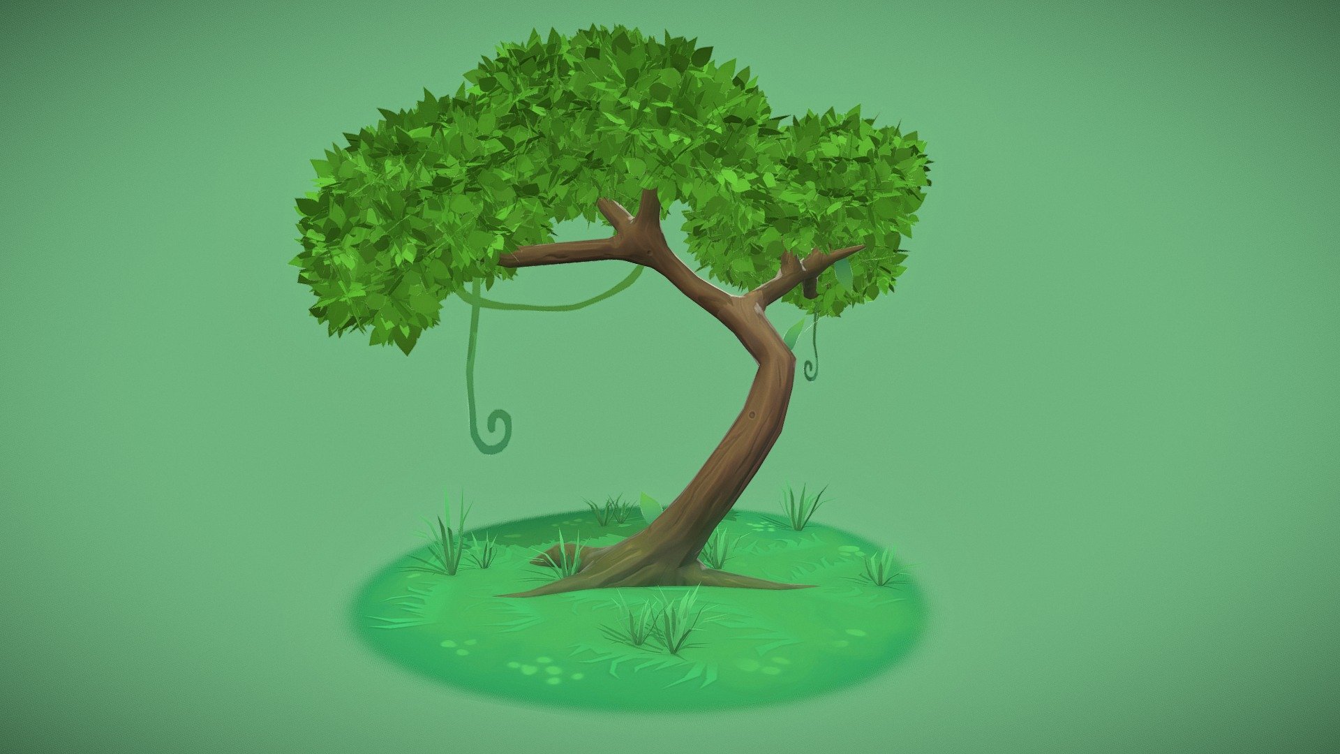 Stylized Crooked Tree - 3D model by Jesper SG (@PeepoHappies) [9282ab2 ...