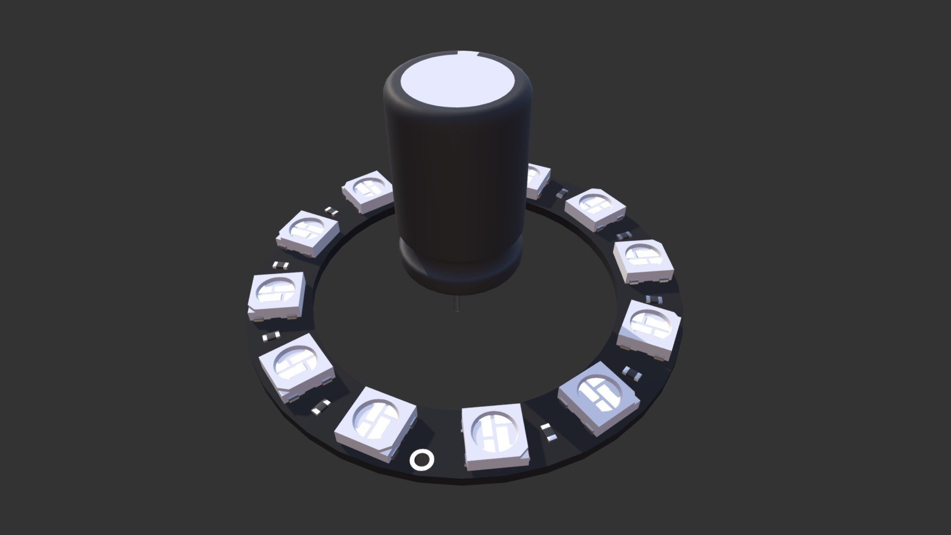 LED Ring + Capacitor - 3D model by cityos [928327b] - Sketchfab