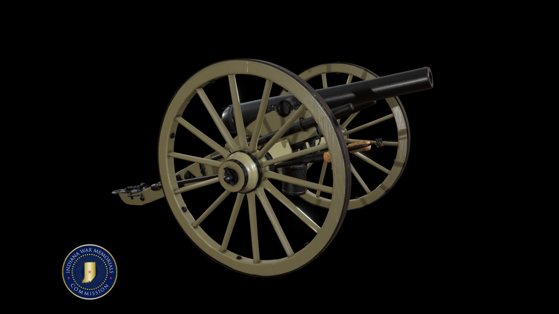 Cannon - 1861 3-inch Ordinance Rifle - 3D model by IU Indianapolis ...