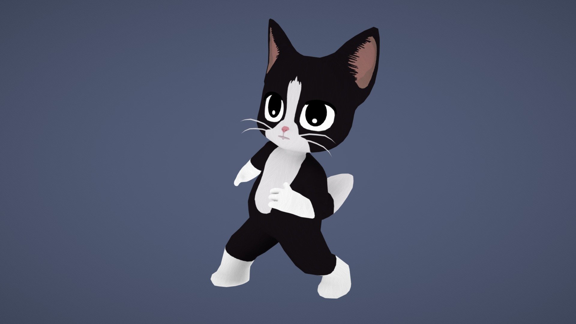 Tuxedo Cat - 3D model by Clo7er [9284ae4] - Sketchfab