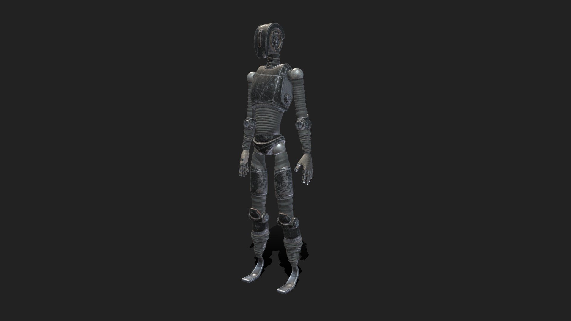 Humanoid Robot Black Steel Avatar - Buy Royalty Free 3D model by LB3D ...