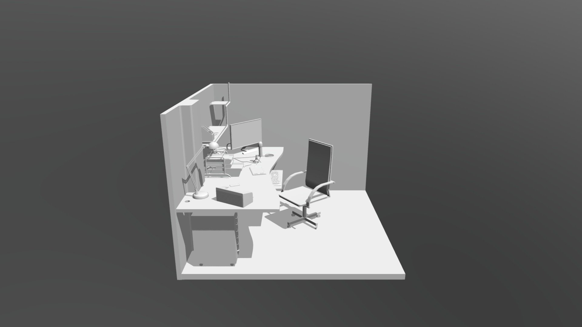 WorkPlace - 3D model by DingaDonga [9287023] - Sketchfab