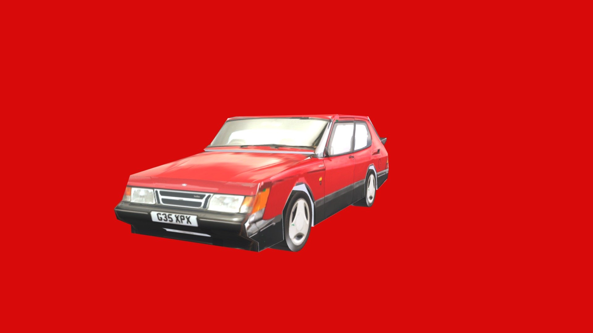 Saab 900 Coupe Super Low poly - 3D model by Schafter [92872d9] - Sketchfab