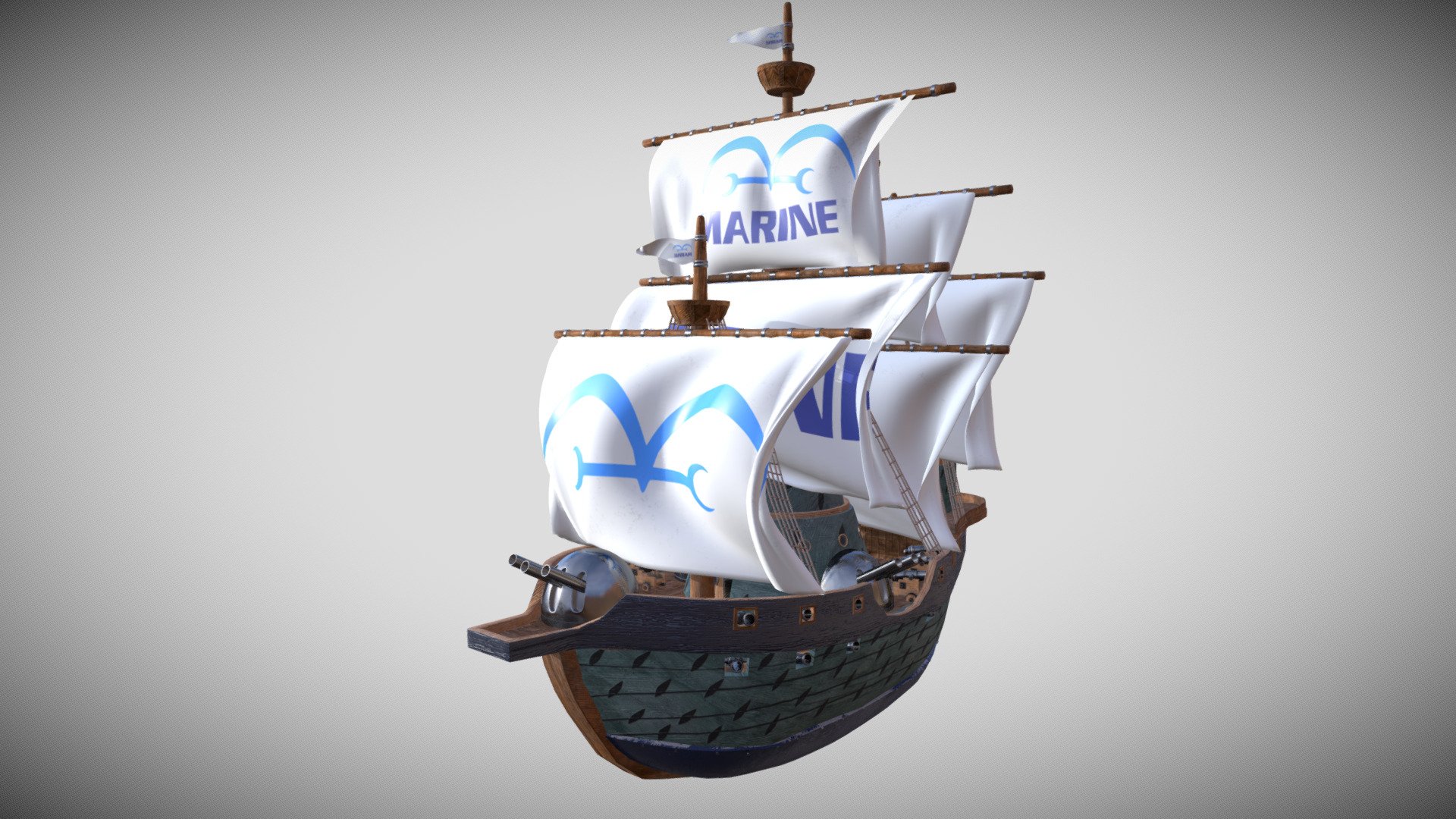 Marine ship From One piece - Download Free 3D model by Ryanwill679 ...
