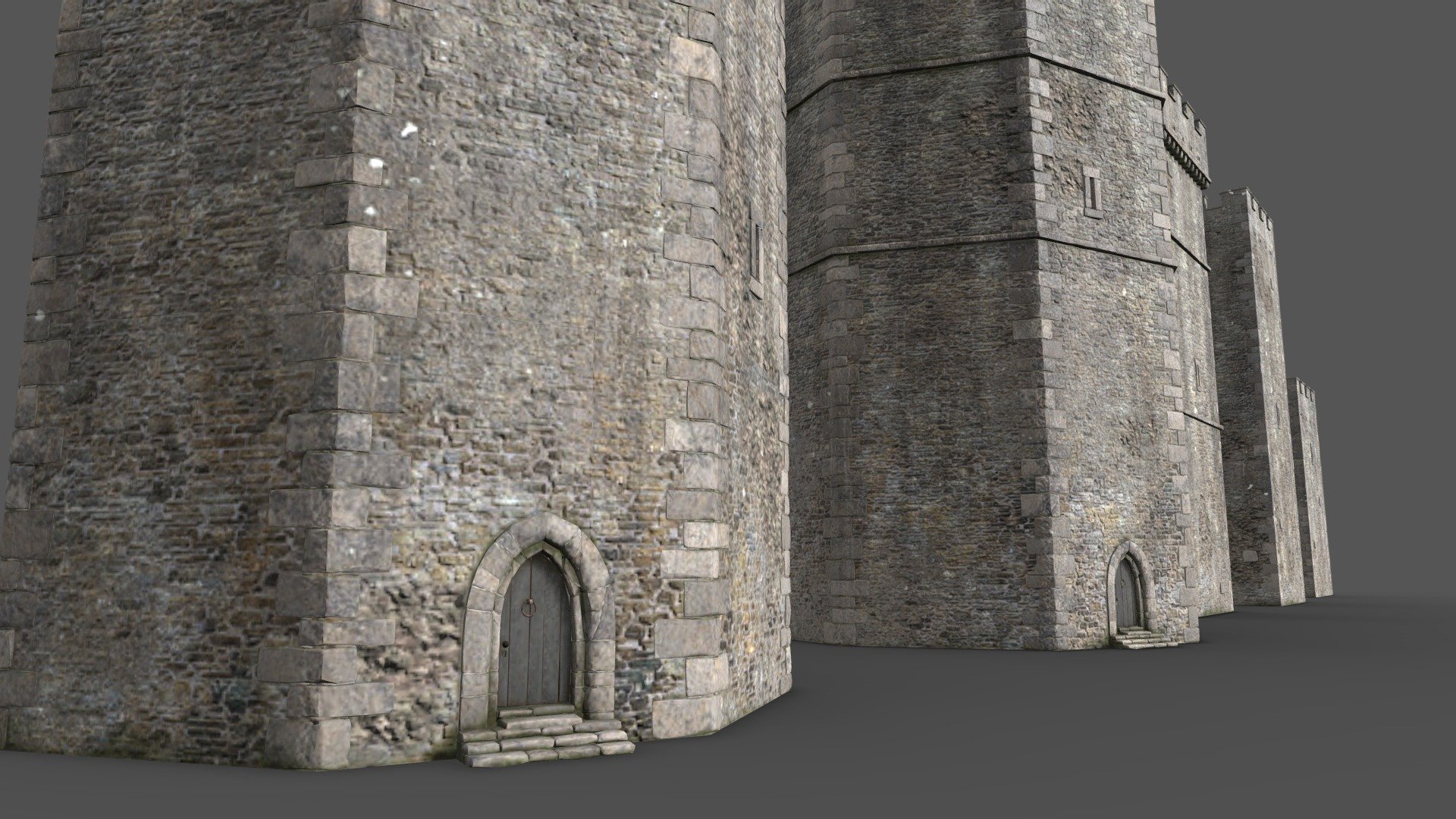 5 Medieval Towers "IRISH CASTLE" Collection - Buy Royalty Free 3D model ...