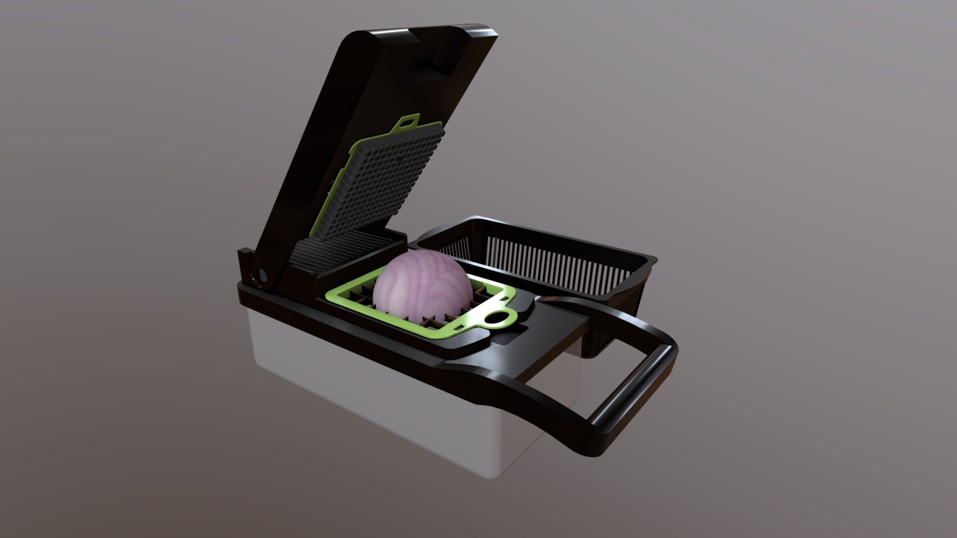 Veggie Slicer with basket - 3D model by Xpert3d (@3drhino) [928f2d8 ...