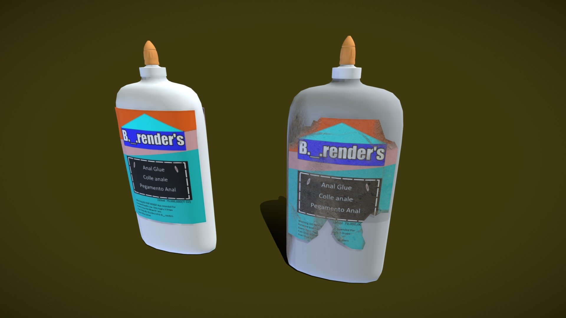 B._.render's Glue (lowpoly Gameready) - Buy Royalty Free 3D model by B ...