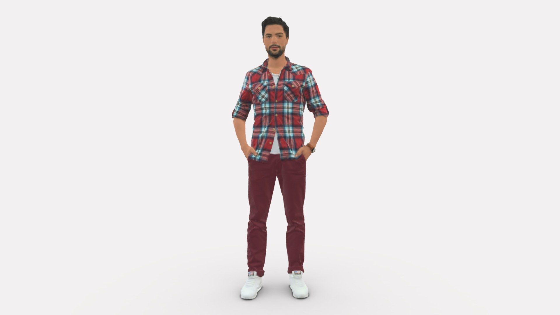 Man In plaid shirt 0342 - Buy Royalty Free 3D model by 3DFarm [9290f1d ...