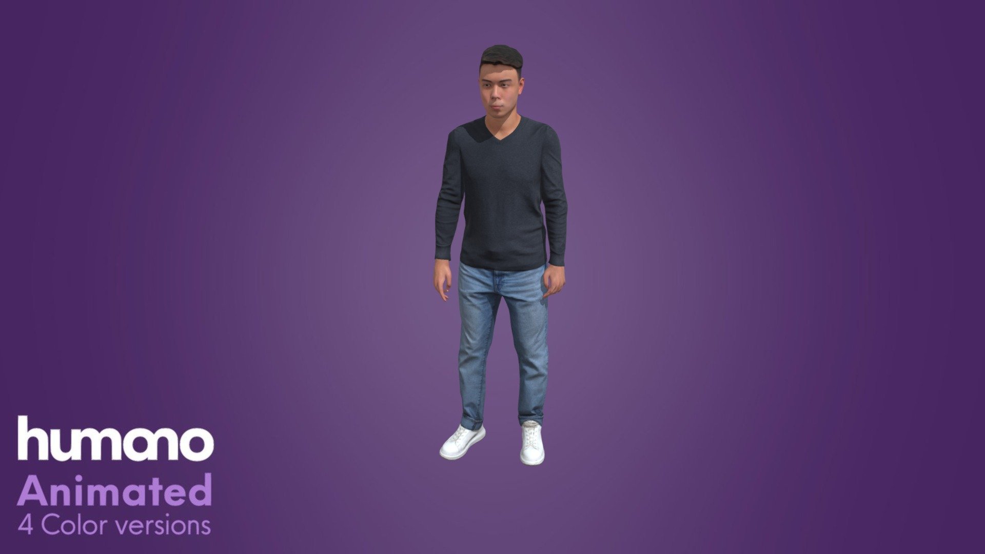 Animated Asian Man Standing Idle 4021-SI1 - Buy Royalty Free 3D model ...