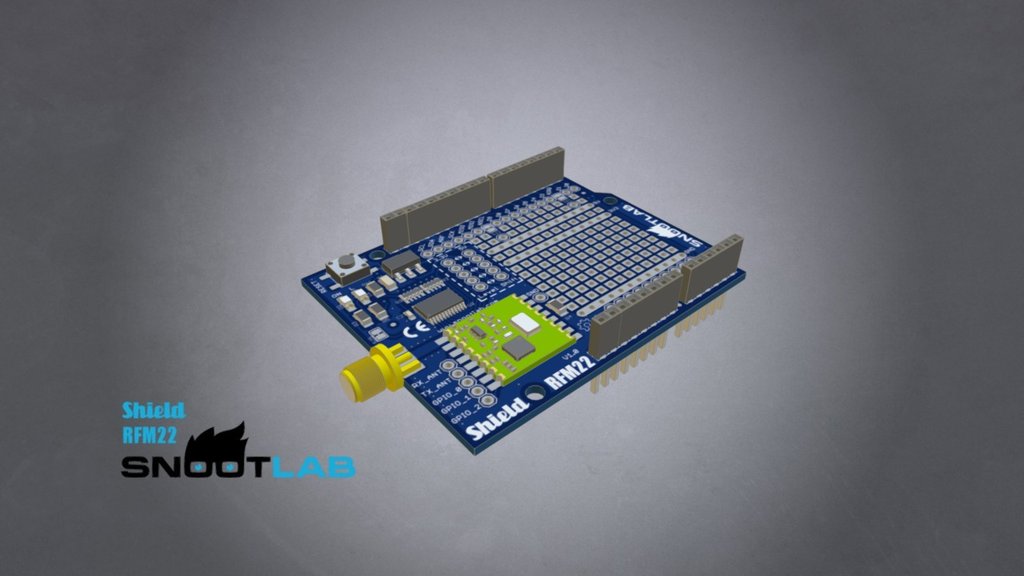 Shield RFM22 (v1.1) - 3D model by snootlab [9299217] - Sketchfab