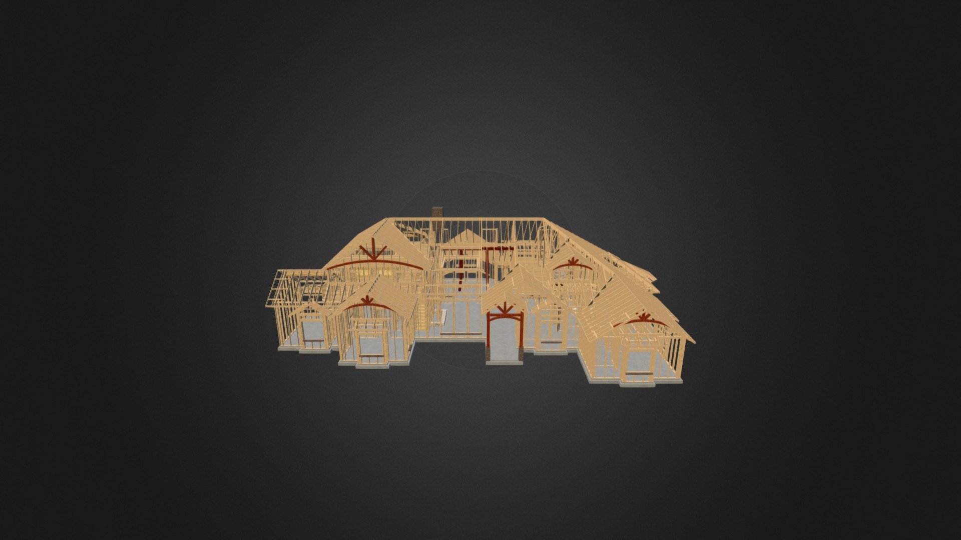 Rustic One Story Frame - 3D model by da_drafting [929b162] - Sketchfab