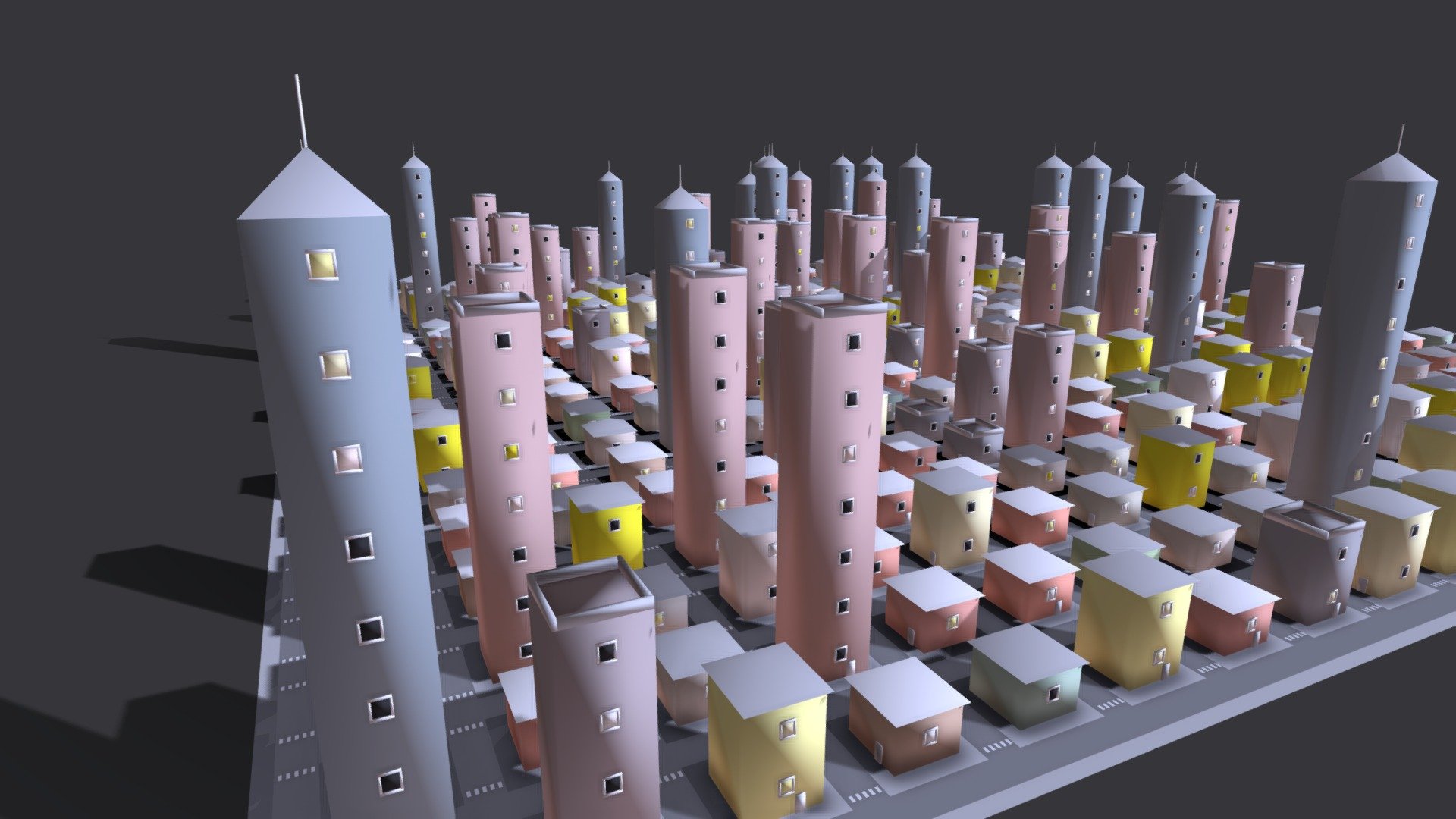 Modular city - 3D model by G3TApple [929c5f9] - Sketchfab