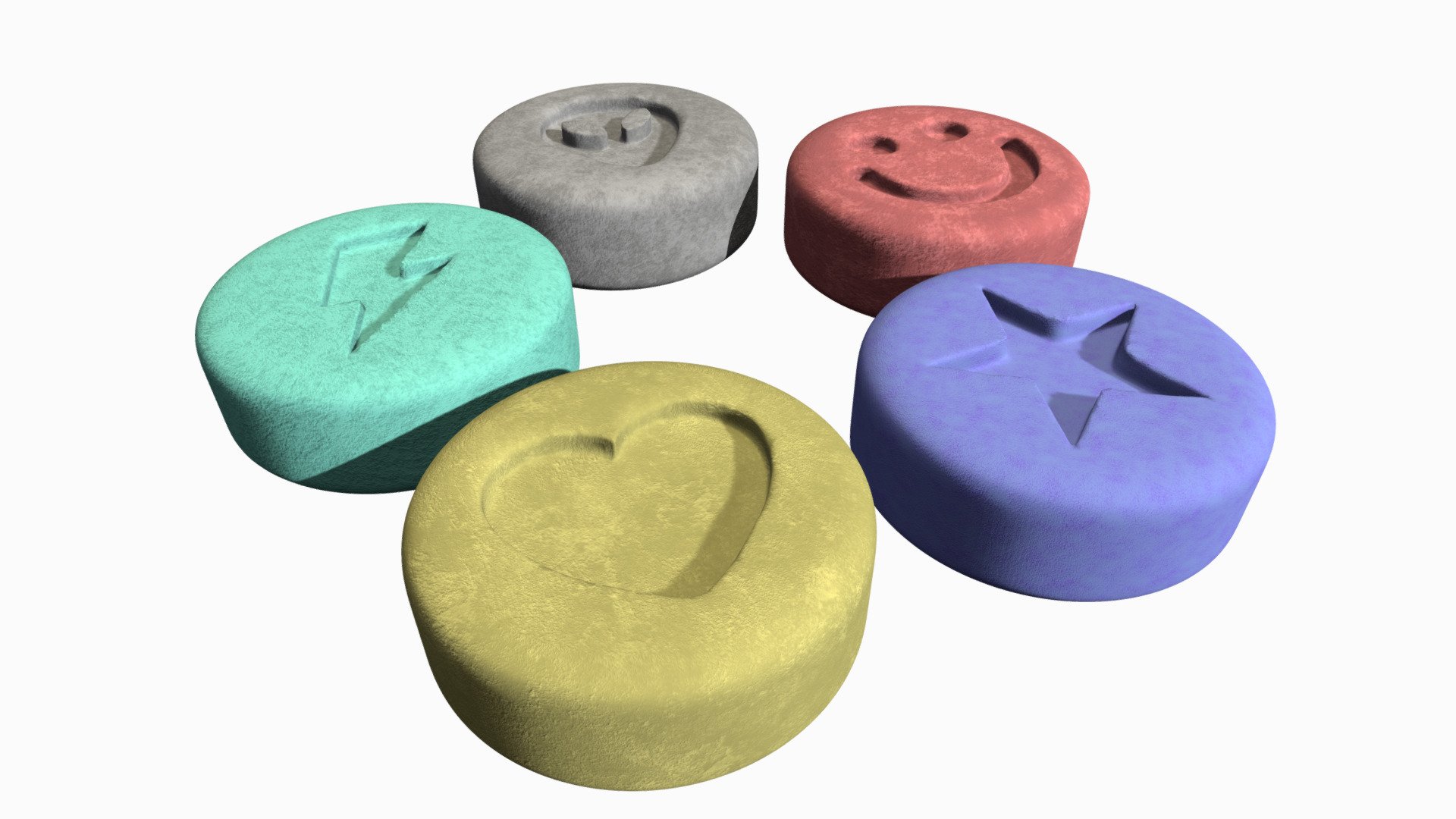LSD pill model - 3D model by tiagao3d [929d8cb] - Sketchfab