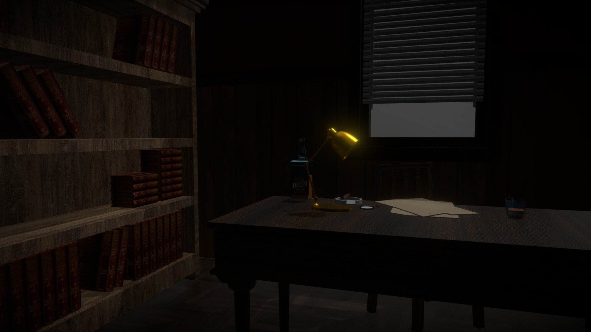 Detective's office in Noir style - Download Free 3D model by ...