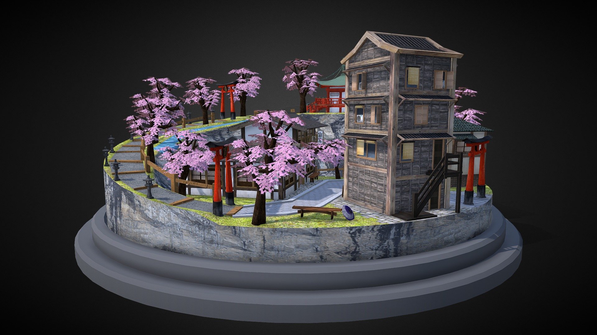 Cityscene Kyoto - 3D model by Remco Jacobs (@RemcoJacobs) [929fd06 ...