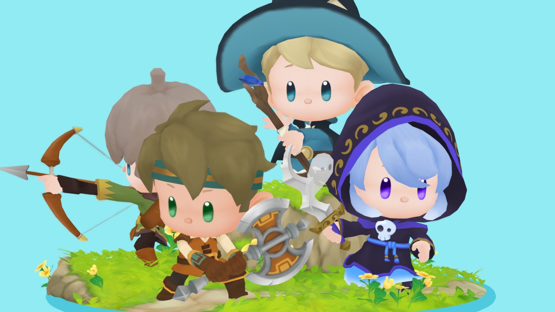 Cute RPG Character - Adventurer Team - 3D model by SEMA Game Studio ...