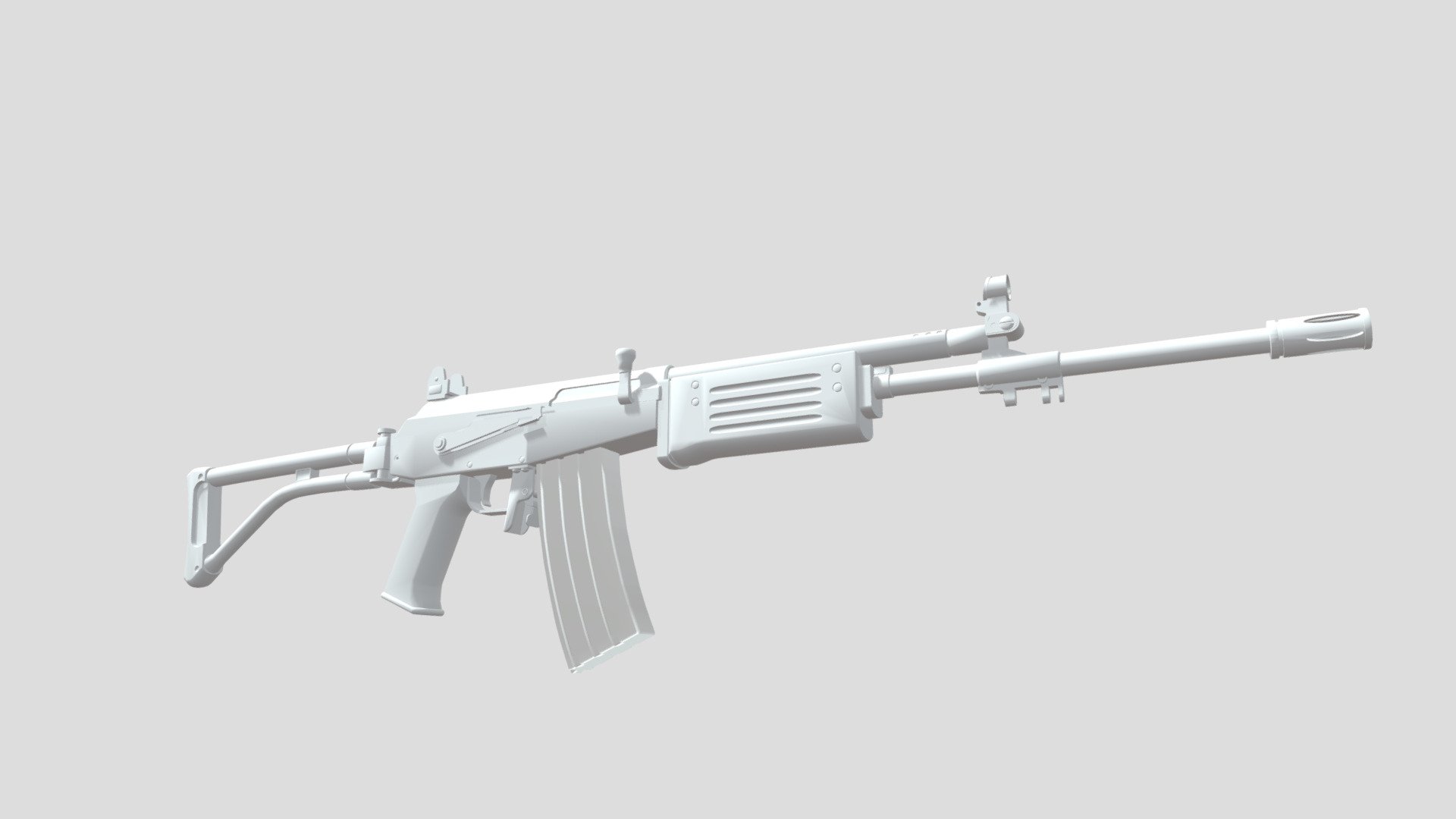Untextured High-poly IWI Galil - 3D model by BQnk (@BQ_nk) [92a06d5] - Sketchfab