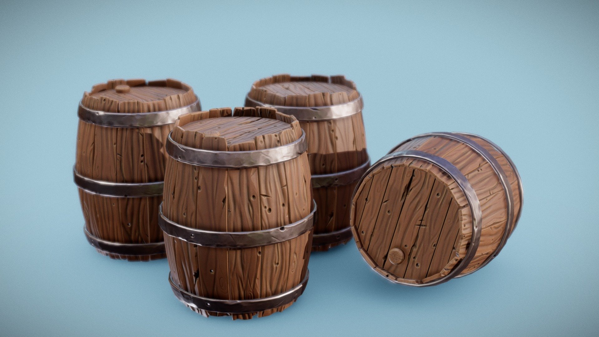 Stylized Barrel - Buy Royalty Free 3D model by FaceTheEdge [92a0ab6] - Sketchfab Store