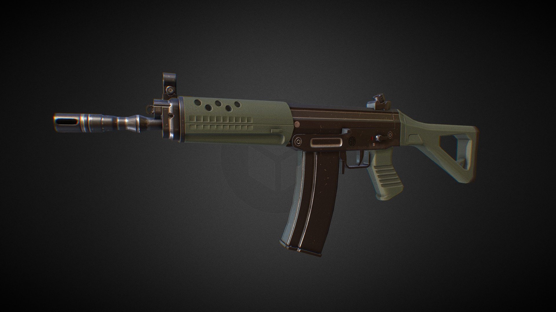 SG553 Assault Rifle - Download Free 3D model by wburton (@wburton95 ...