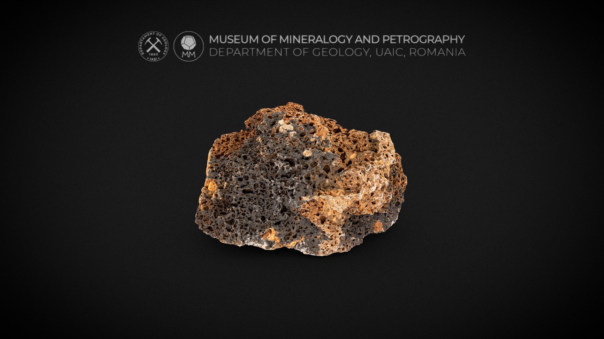 Vesicular basaltic Scoria (igneous rock) - 3D model by Museum of ...