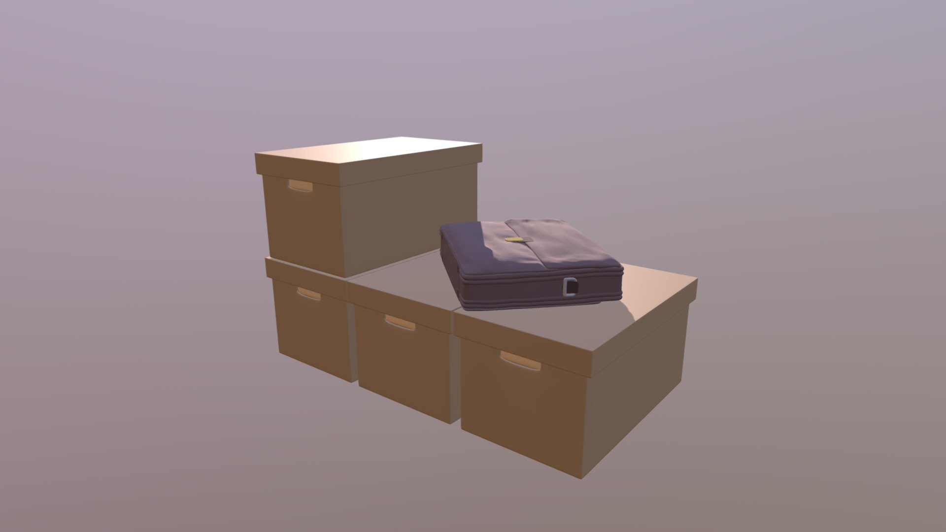 Bag and Boxes - 3D model by jamesjb [92a79e3] - Sketchfab