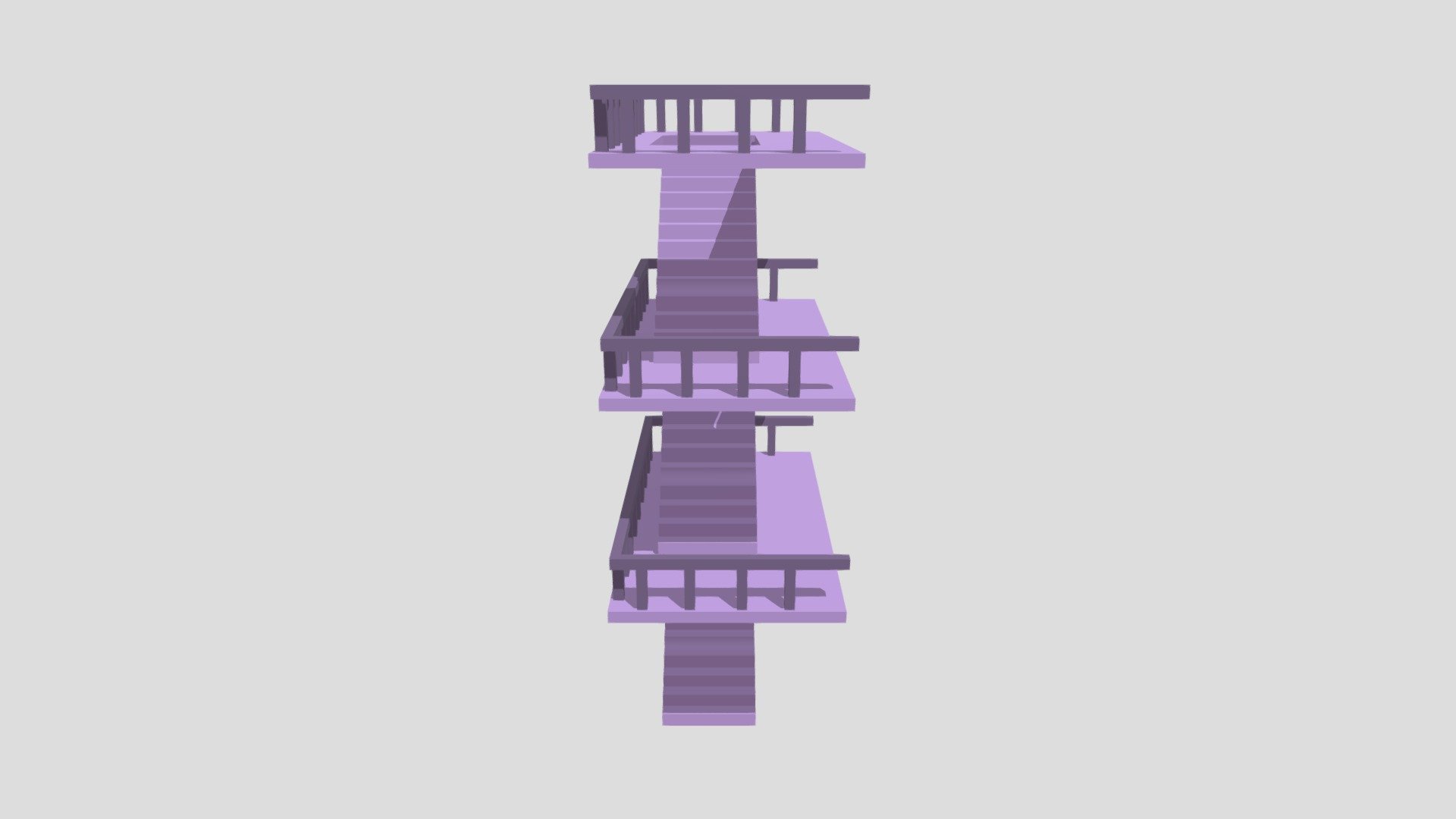 Purple City fire escape - Download Free 3D model by rodneyadamj ...