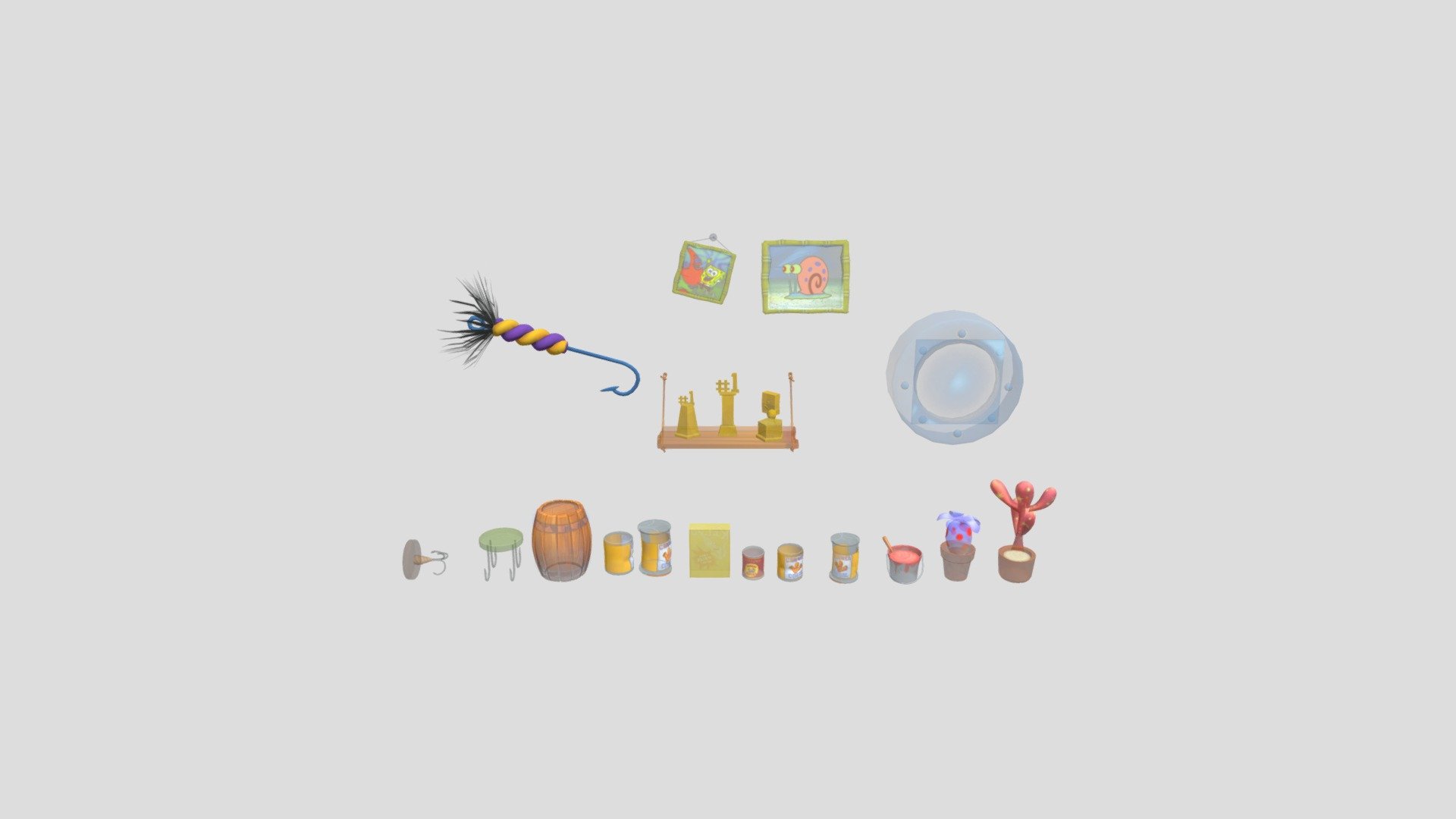 sbfbbr - Spongebob's Pineapple (Props) - Download Free 3D model by ...