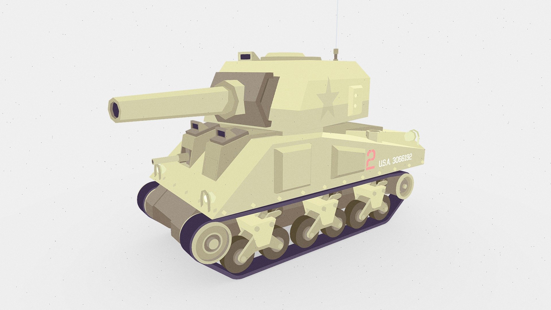 Sherman Tank - 3D model by sekond [92ab8eb] - Sketchfab