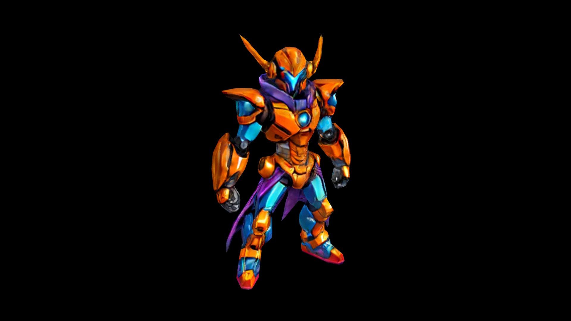A stylized animated character with a colorful an - Download Free 3D ...