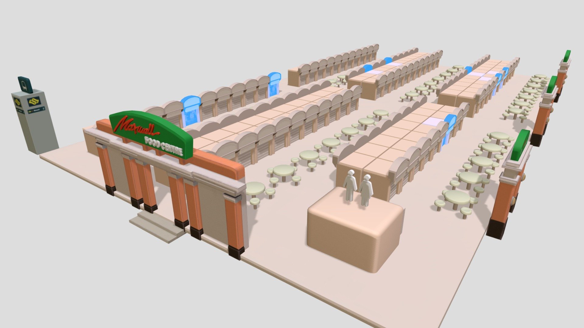 Maxwell Food Centre Map - 3D model by STB-TC [92b3b89] - Sketchfab
