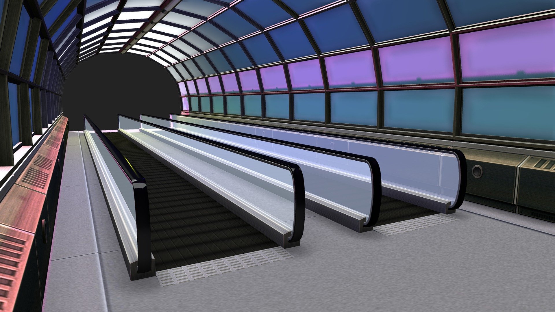 Walkway Scene - Download Free 3D model by An0n23 [92b6142] - Sketchfab