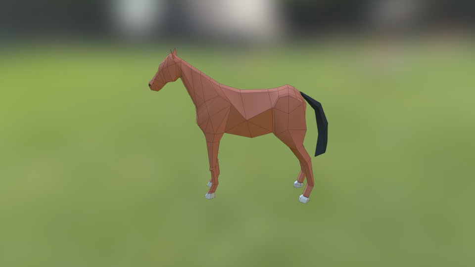 Low Poly Horse - 3D model by johnfoster44 [92b8002] - Sketchfab
