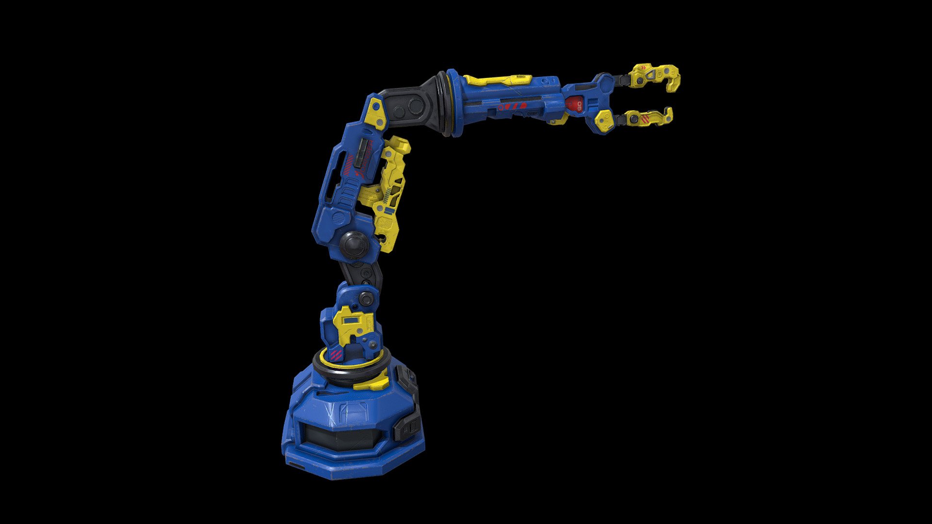 Low poly sci fi robotic arm - 3D model by Alexandr33D (@vympel ...